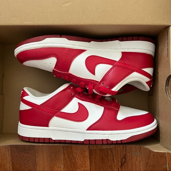 Nike | Shoes | Nike Dunk Low Gym Red White Womens 8 | Poshmark